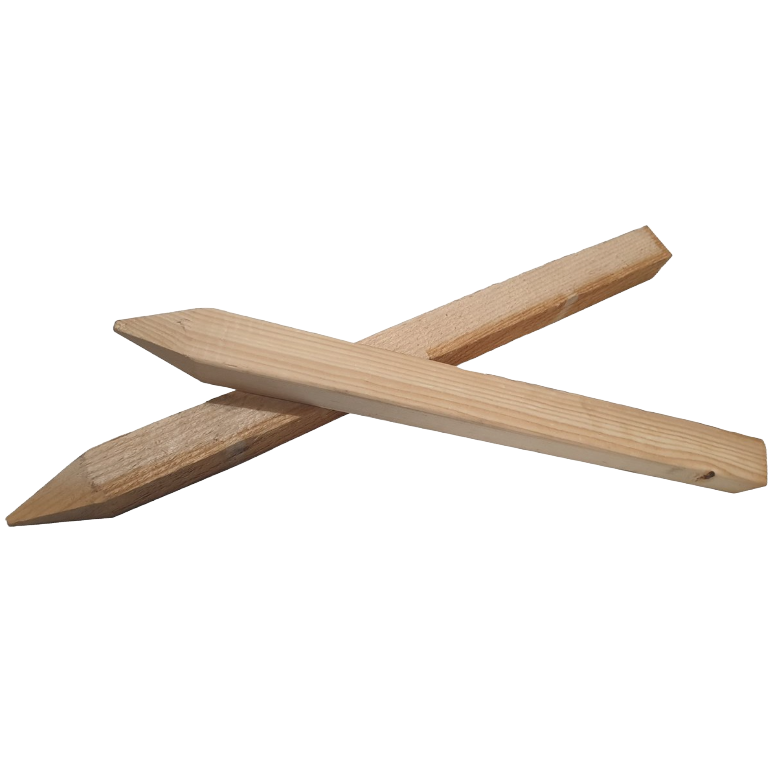 500 x 40 x 40mm - Pack of 25 Wooden Marking Out Stakes — The Railway Shop