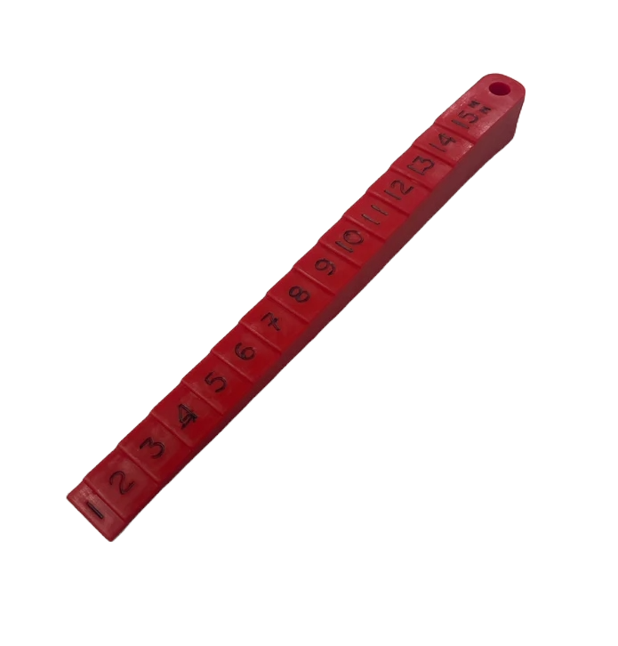 Metric Stepped Gauge - Red - 1-15mm — The Railway Shop