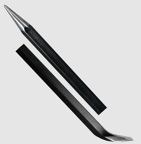 Heel & point steel crowbar, 1-1/8" hexagon, 60" length — The Railway Shop